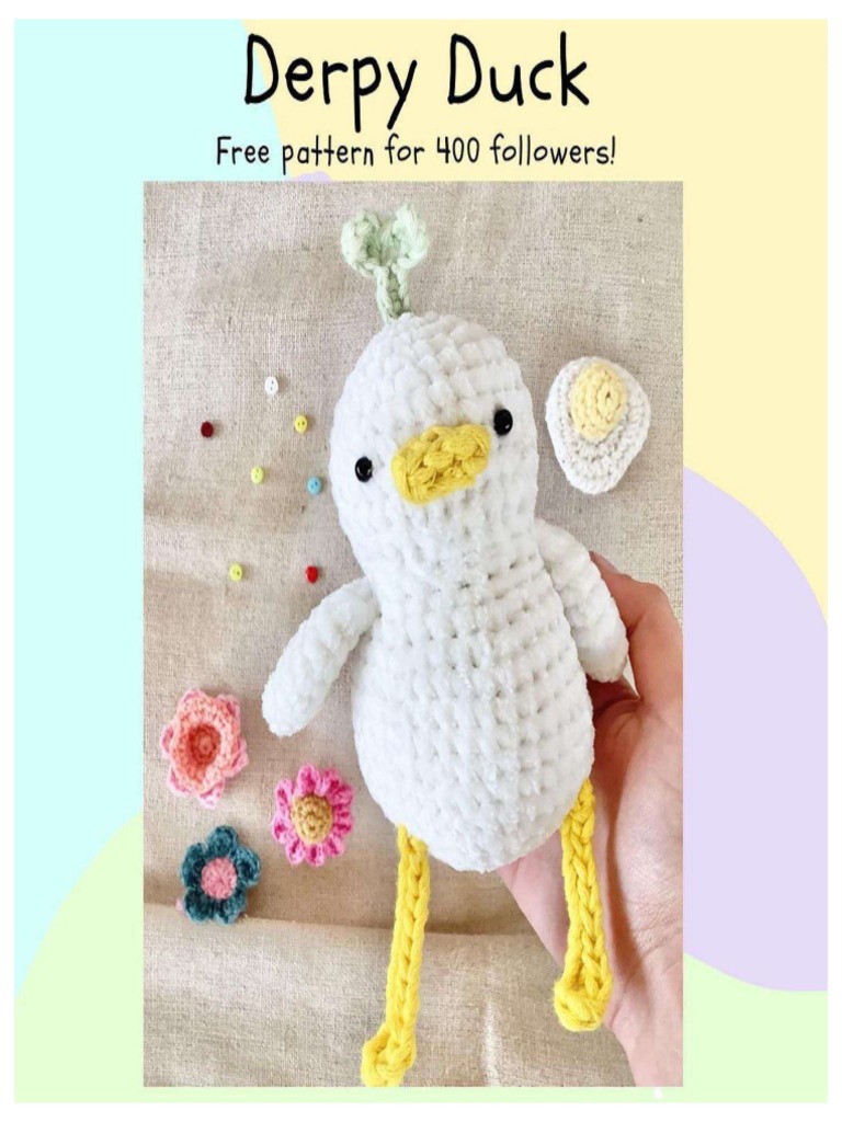 Beginner Duck Derpy Crochet PDF Pattern 1 | PDF