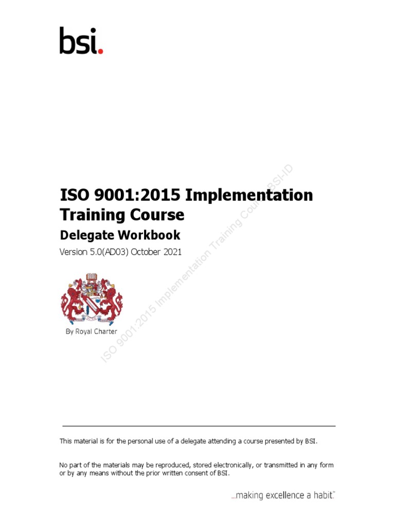 01 Delegate Workbook QMS02001ENGX v5(AD03) Oct2021 | PDF