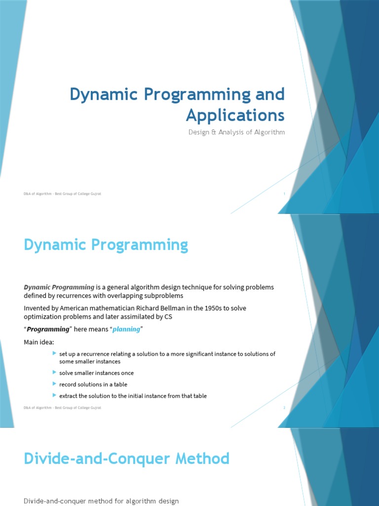Dynamic Programming and Applications | Download Free PDF | Dynamic ... Dynamic Programming and Applications | Download Free PDF | Dynamic ...