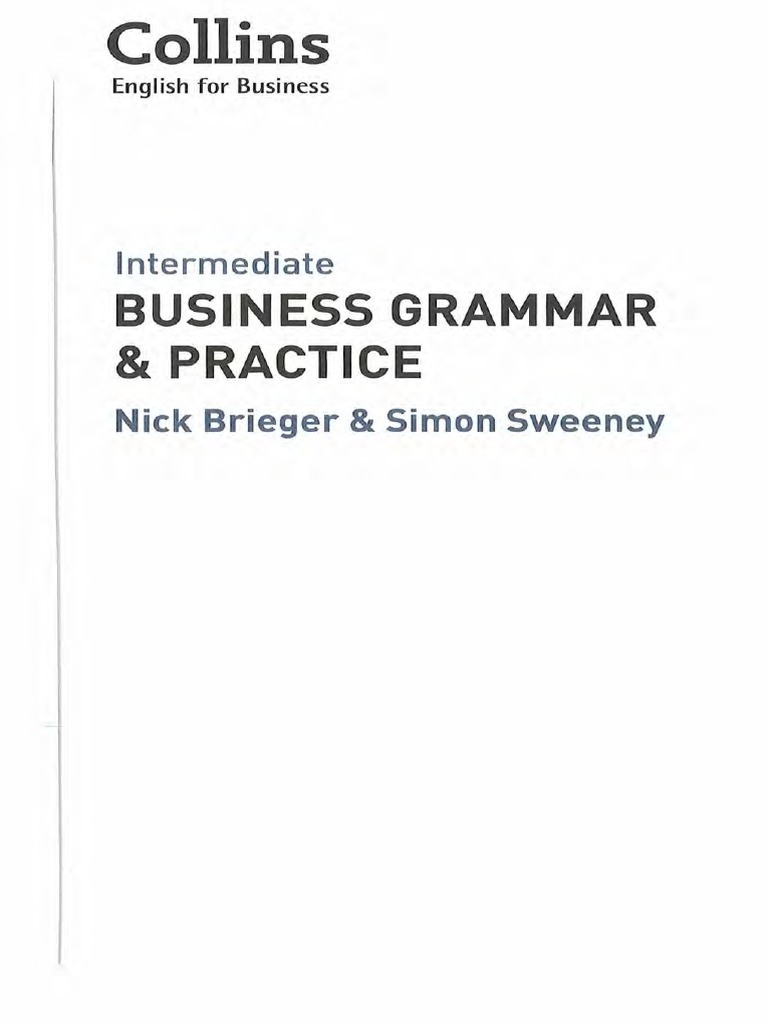 Business Grammar Practice Intermediate | PDF | Verb | Clause
