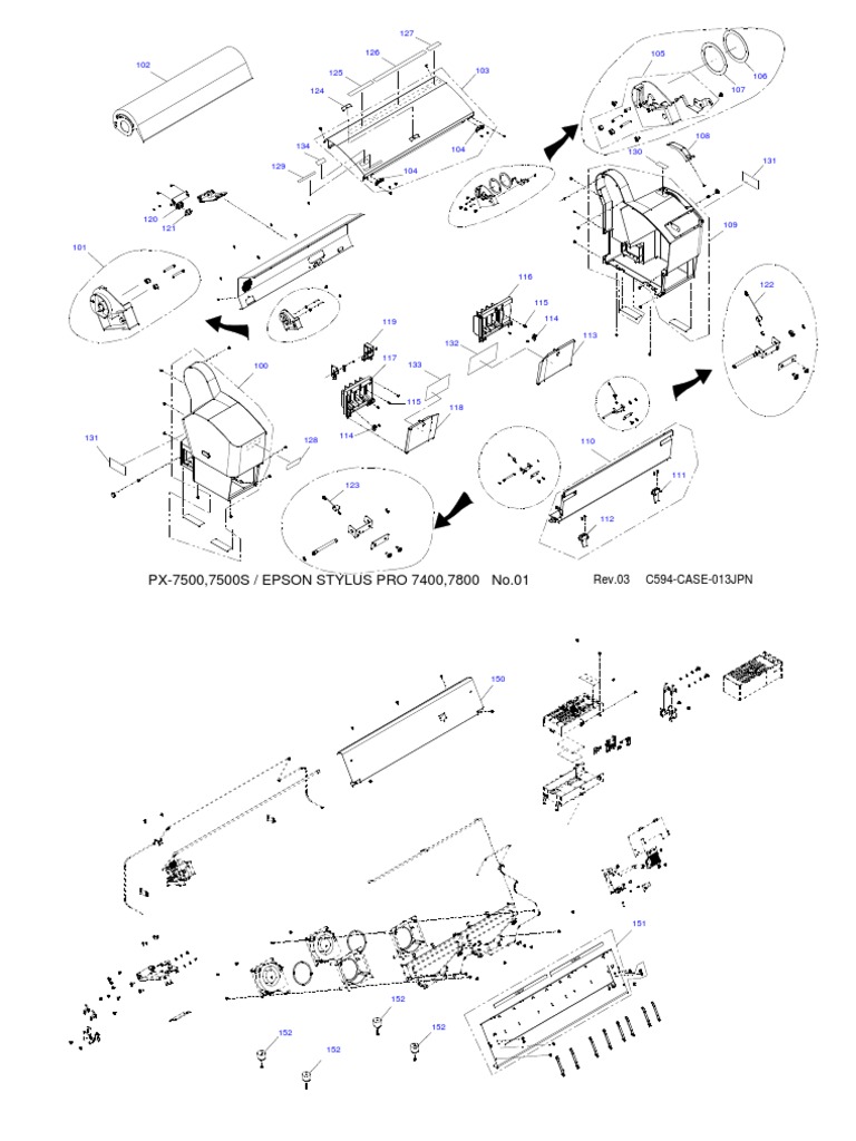 Epson Stylus Pro 7400/7800 Parts List | PDF | Machines | Tools