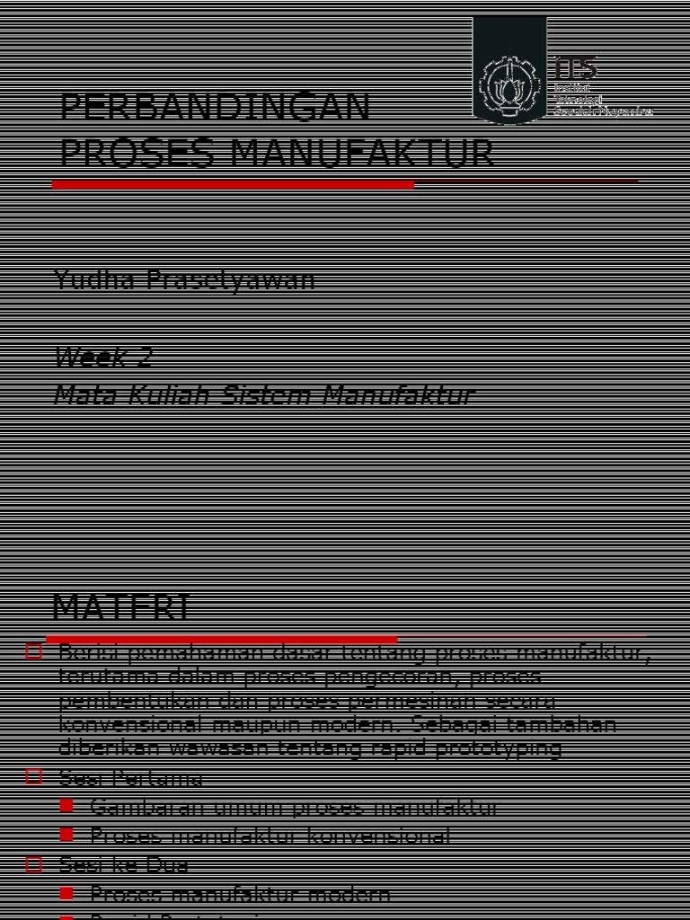 Perbandingan Proses Manufaktur | PDF | Sains & Matematika