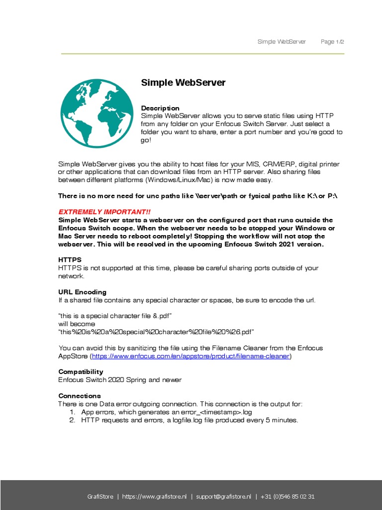 Simplewebserver Documentation | PDF | Networking | Internet & Web