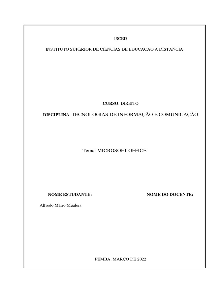 TRABALHO DE TICs | PDF