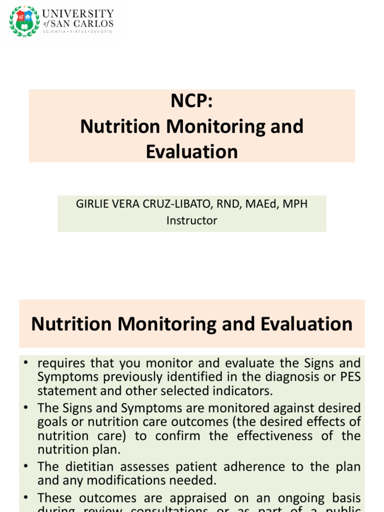 NCP 5 Nutri Monitoring & Eval Updated-1 | PDF