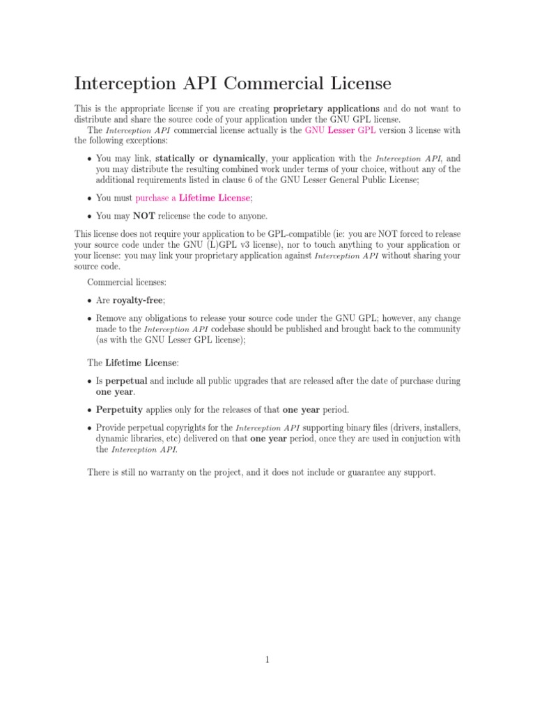Interception API | PDF