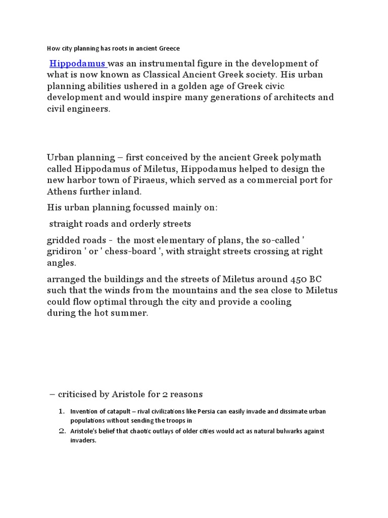 Ancient Greek Urban Planning Insights | PDF | Travel | Art