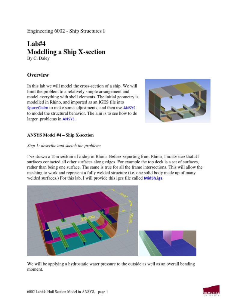 ANSYS 19 Hydrostatic Pressure Analysis | PDF | Stress (Mechanics ...