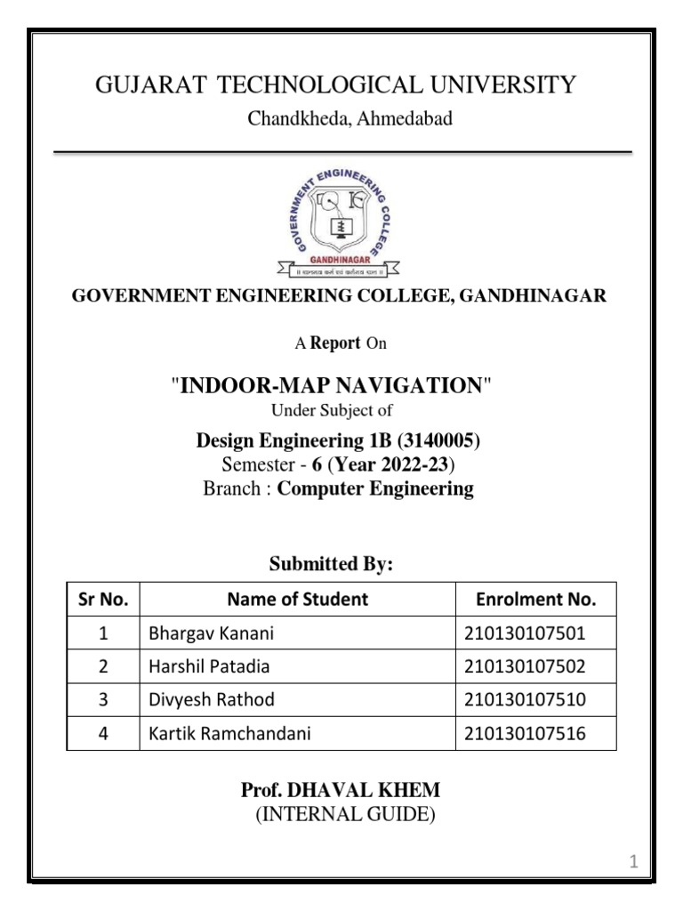Indoor Map Navigation Project Report | PDF | Information Science | Learning