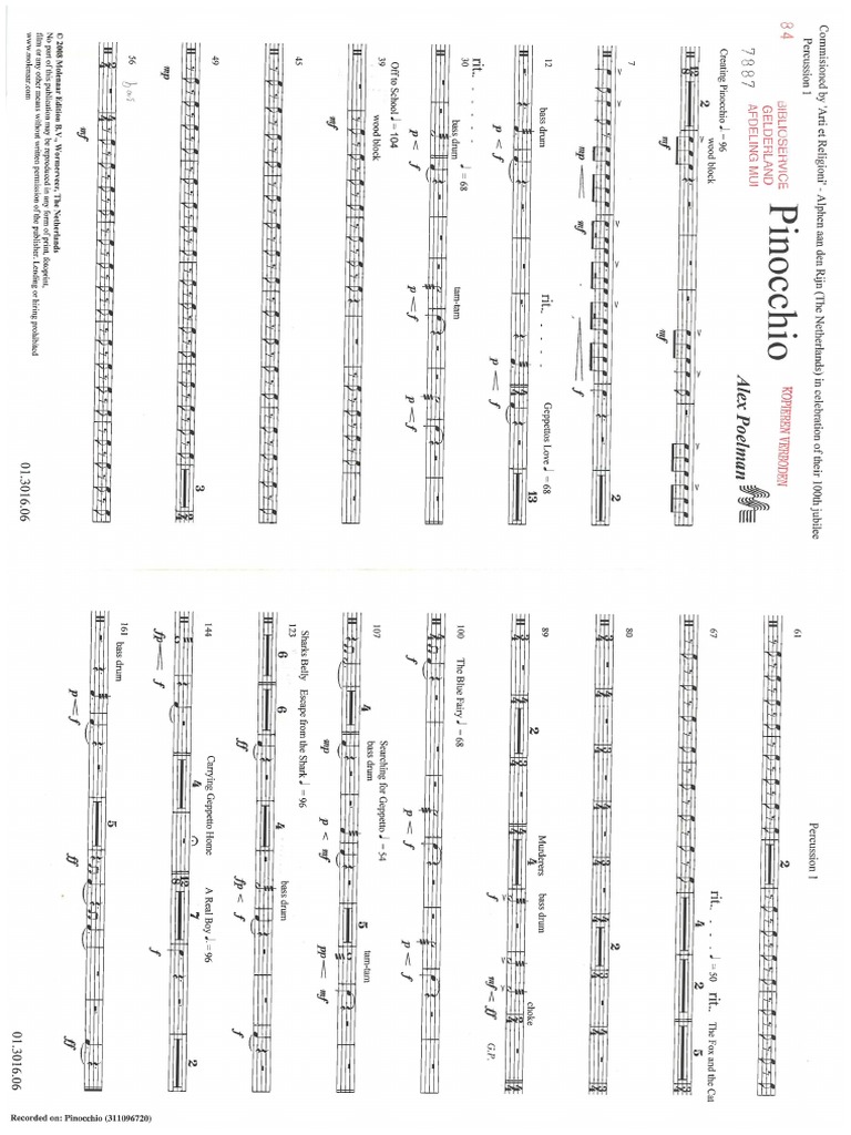 Perc 1 - Pinocchio - Alex Poelman | PDF