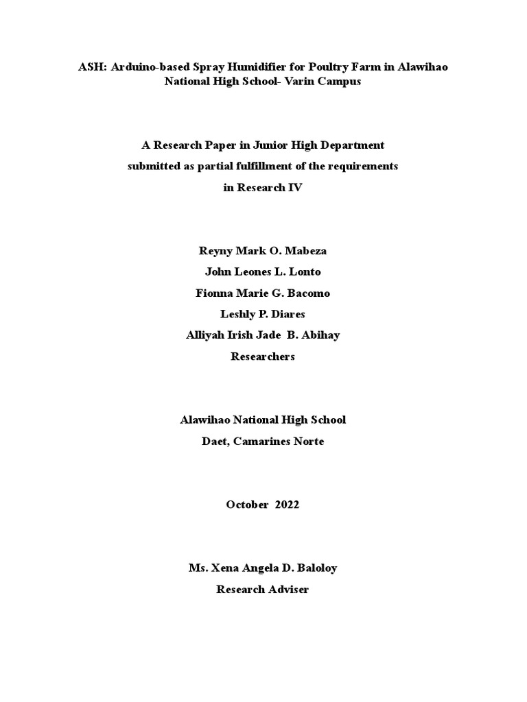 ASH Research Paper | PDF