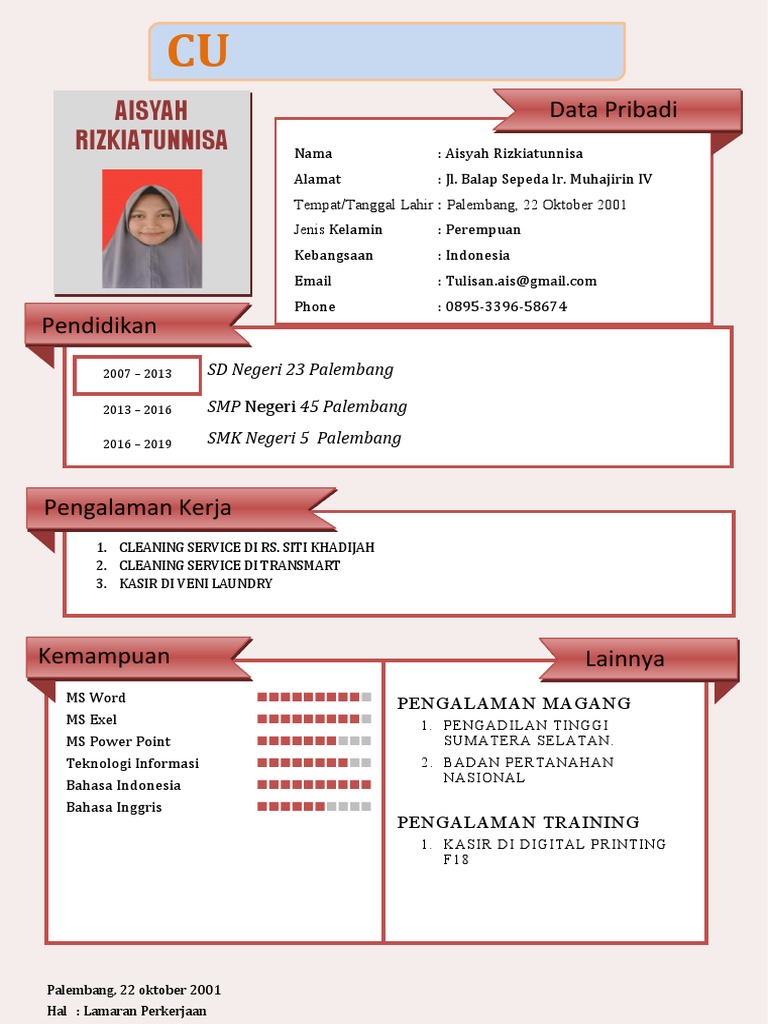 CV Aisyah | PDF