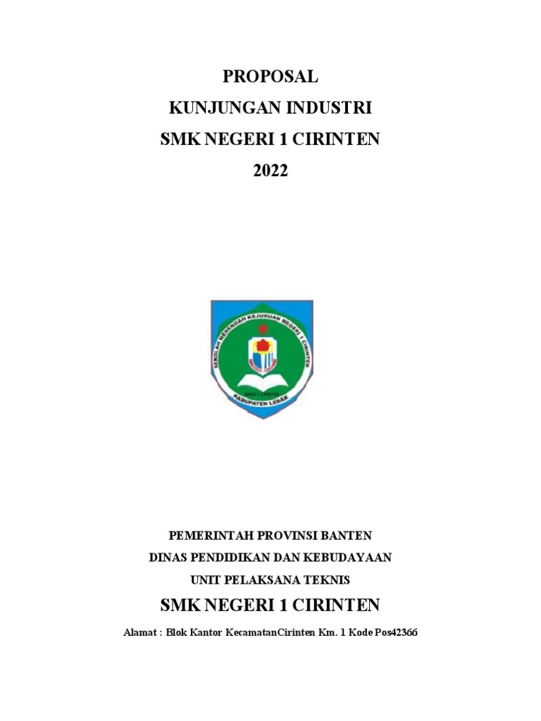 Proposal Kunjungan Industri | PDF