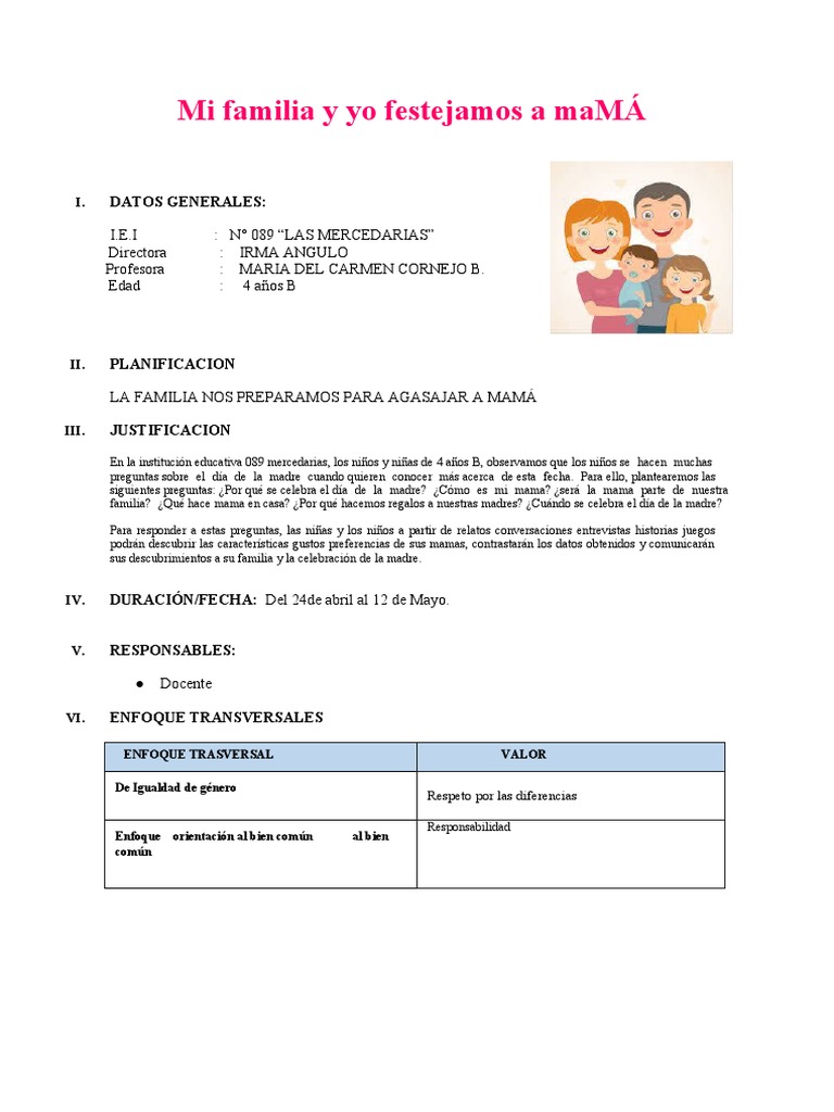 2 Proyecto-Mi Familia | PDF