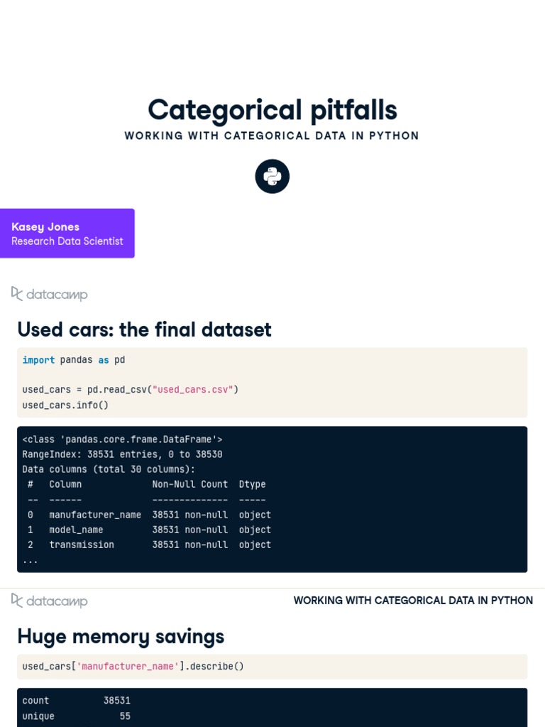 Working With Categorical Data Chapter4 | PDF | Software Development | Computer Engineering