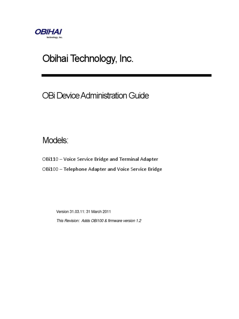 Obihai Admin Guide | PDF
