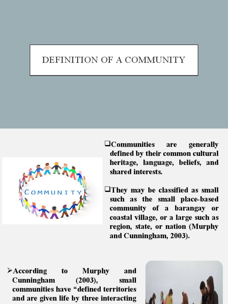 2 Definition of A Community | PDF | Community | Prison