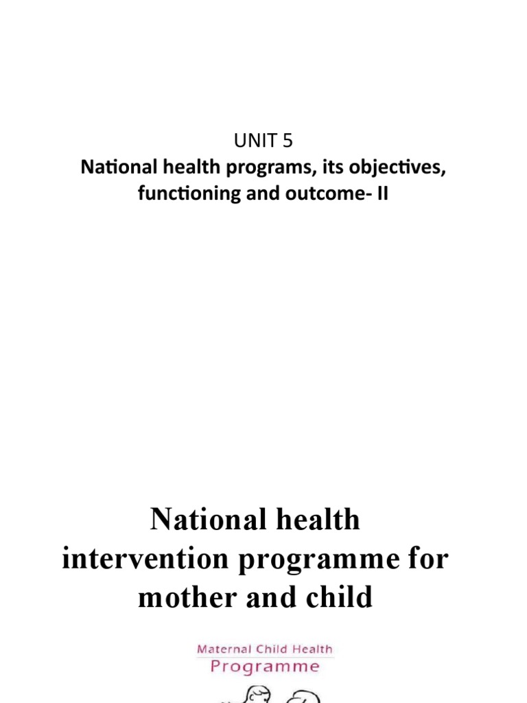 National Health Program Objectives Overview | PDF | Malaria | Maternal ...