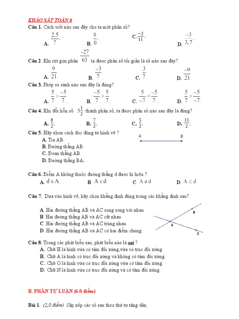 De Kiem Tra Giua Ki Ii Toan 6 Moi Co Ma Tran Va Bang Dac Ta | PDF