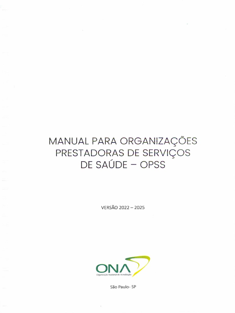 Manual ONA 2022-2025 - Seção 01 | PDF