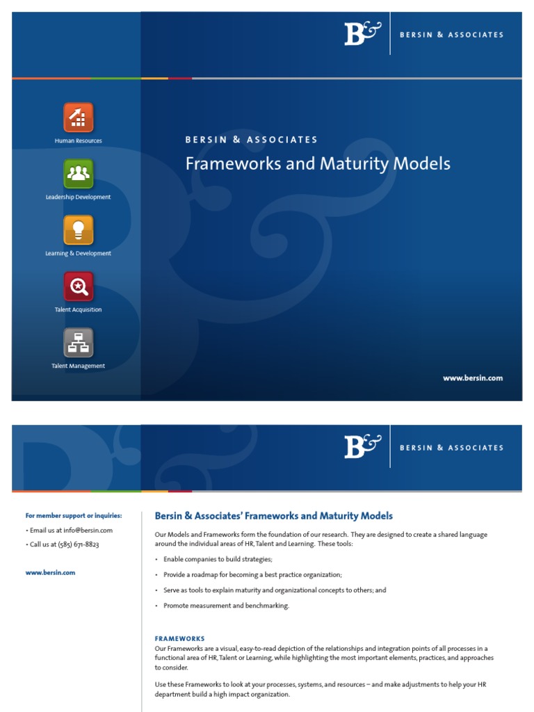 Josh Bersin Framework and Maturity Model | PDF | Benchmarking | Talent Management