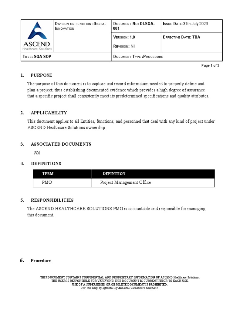 SQA SOP Template | PDF | Computing | Information Science SQA SOP Template | PDF | Computing | Information Science