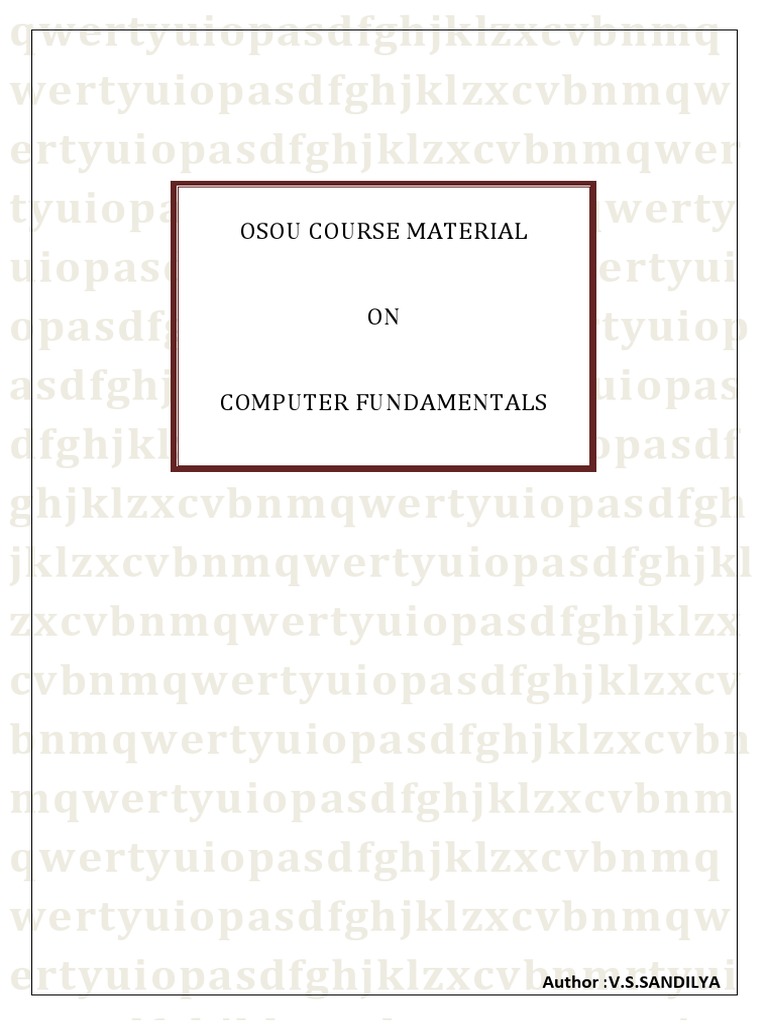 Osou Dca 01 Computer Fundamentals | PDF Osou Dca 01 Computer Fundamentals | PDF