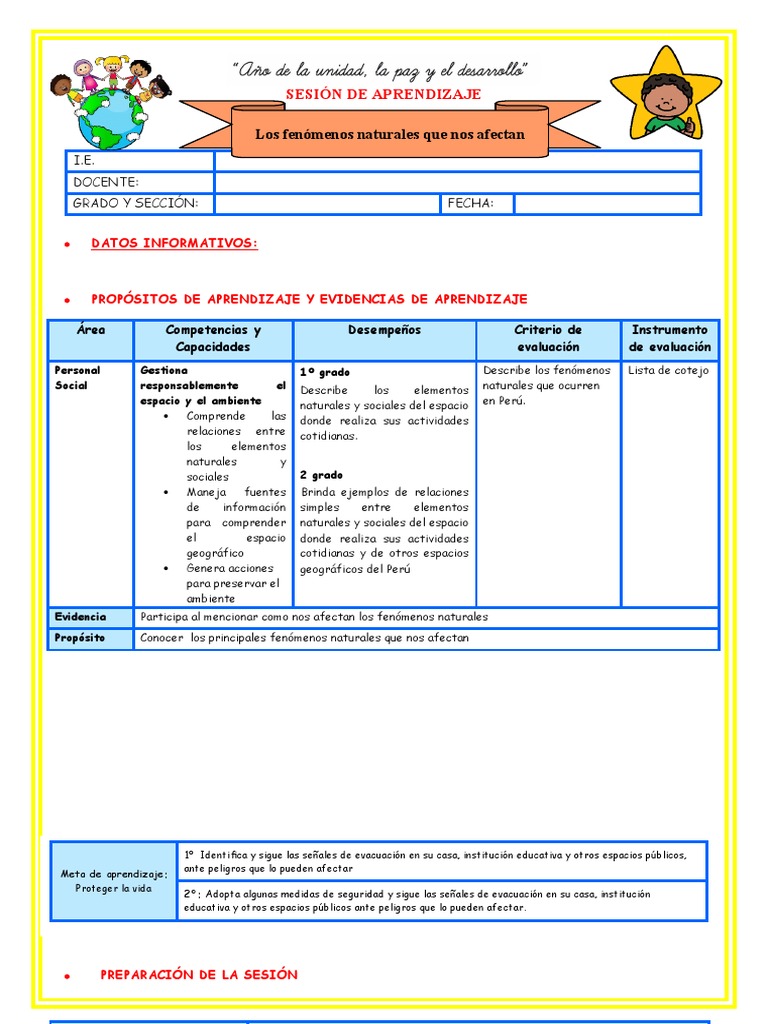 Aprendizaje sobre Fenómenos Naturales | PDF