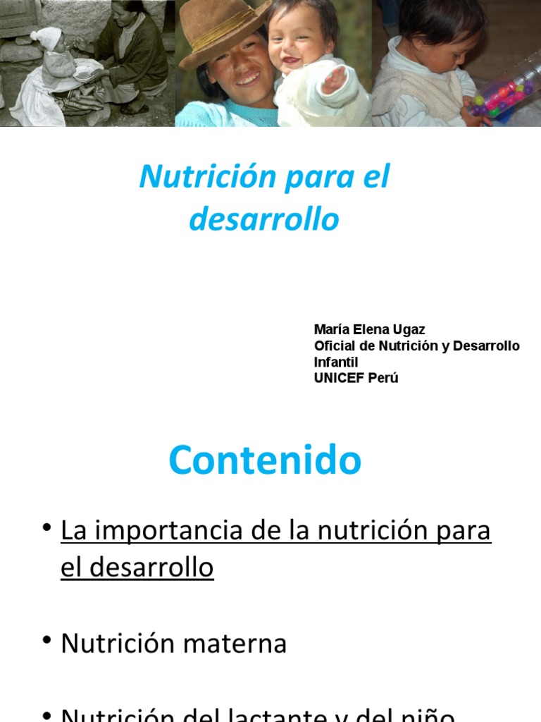 Nutrición Para El Desarrollo- UNICEF PERÚ | PDF | Nutrición | Dieta y ...