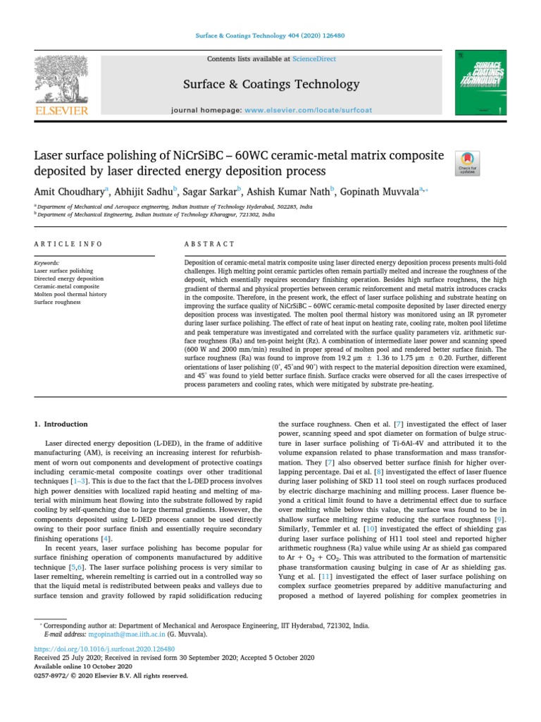 2020-Surface & Coating Technology - Laser Surface Polishing of NiCrSiBC ...