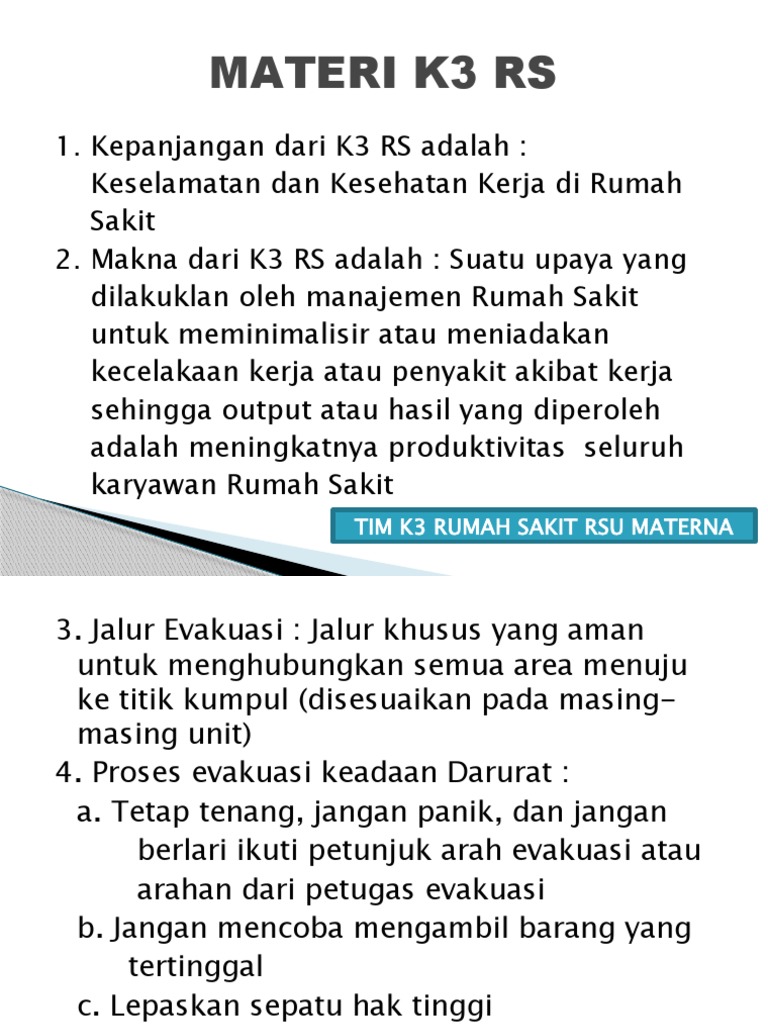 MFK.11.Ep.8 Materi k3 Rs | PDF