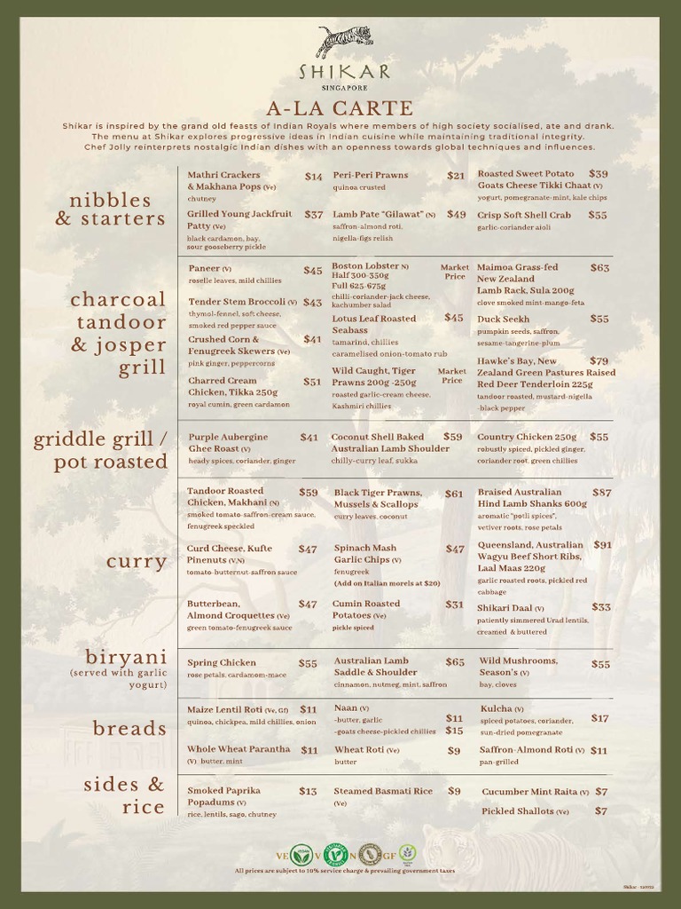 A La Carte A3 Menu | PDF