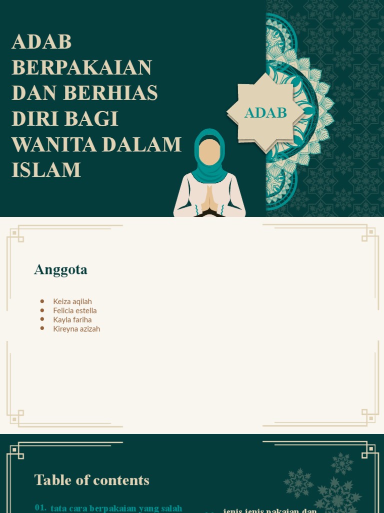Adab Berpakaian Wanita dalam Islam | PDF