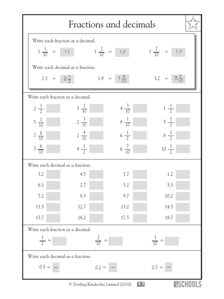 Fractions and Decimals | PDF | Mathematical Notation | Naming Conventions