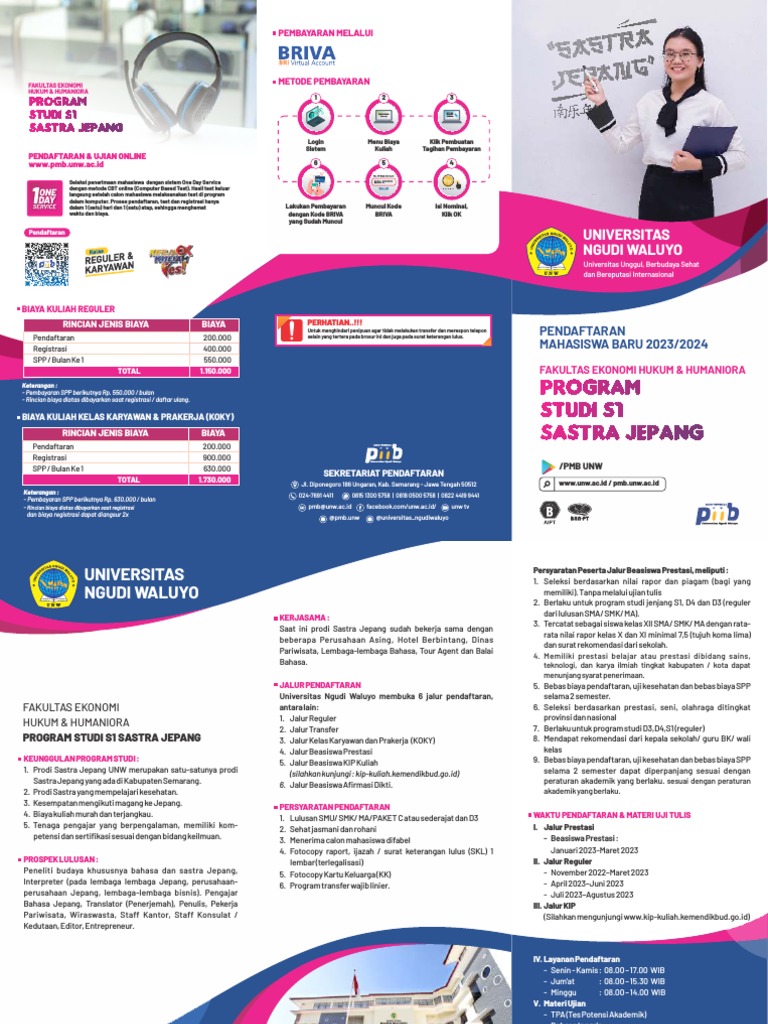 Brosur S1 Sastra Jepang 2023 | PDF