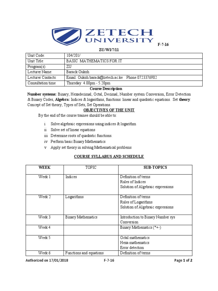 Basic Mathematics For It Dip | PDF | Mathematics | Quadratic Equation