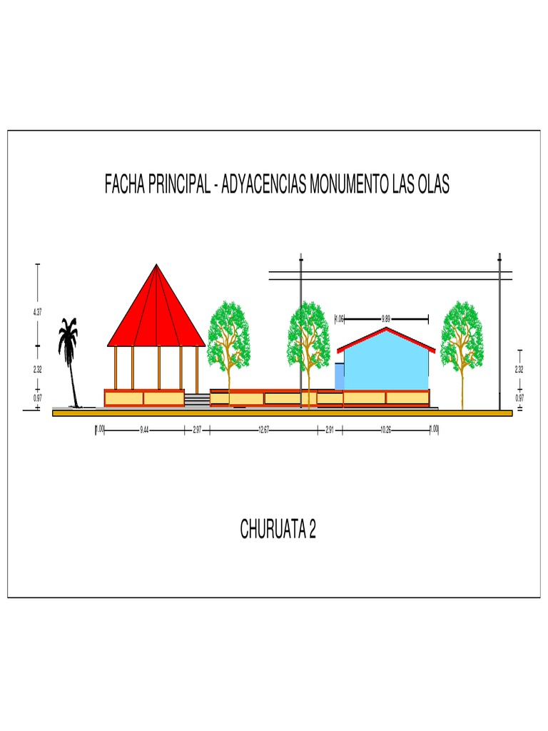 Plano Arquitectonico Churuatas Existentes Av - Rotival - Plano 7 | PDF