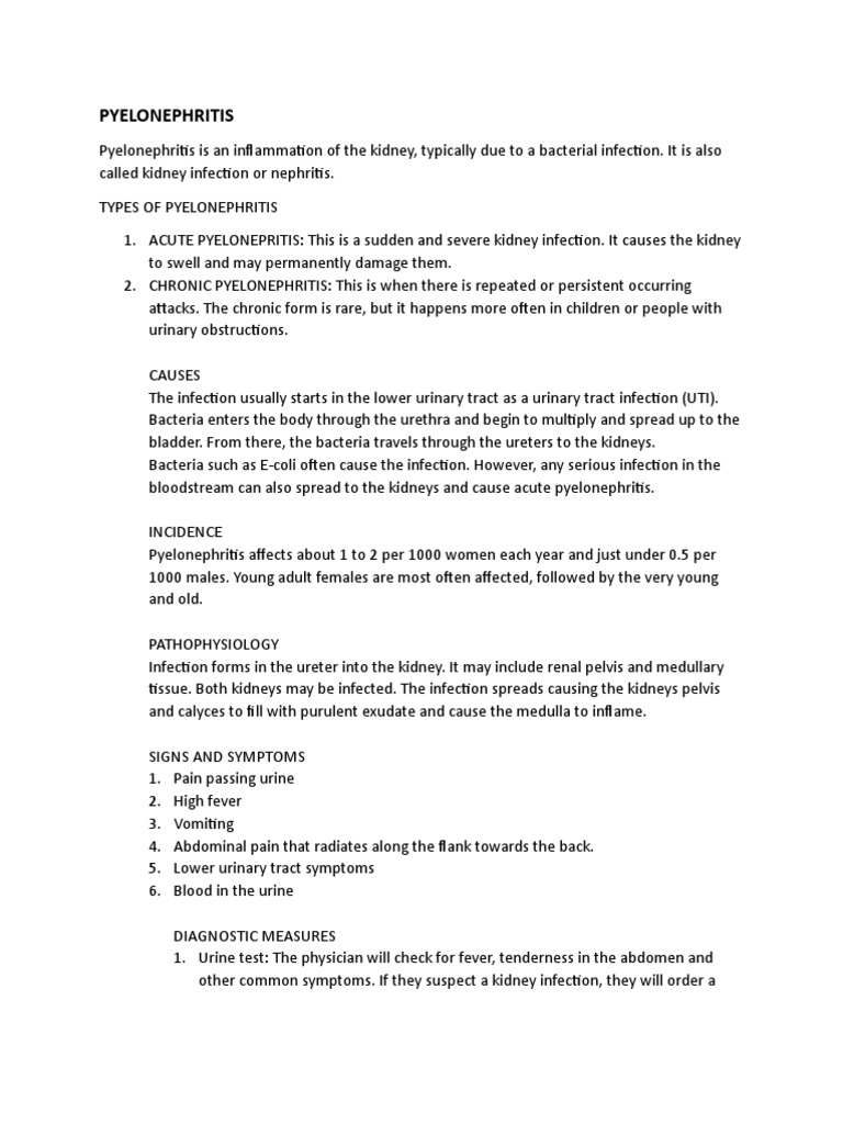 Pyelonephritis 1 | PDF | Medicine | Causes Of Death