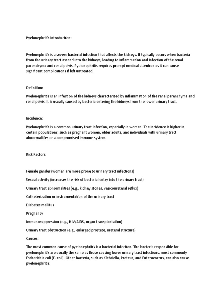 Pyelonephritis | PDF