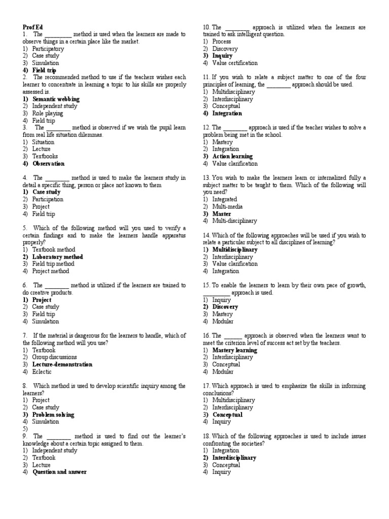 Prof Ed 2 | PDF | Learning | Teachers