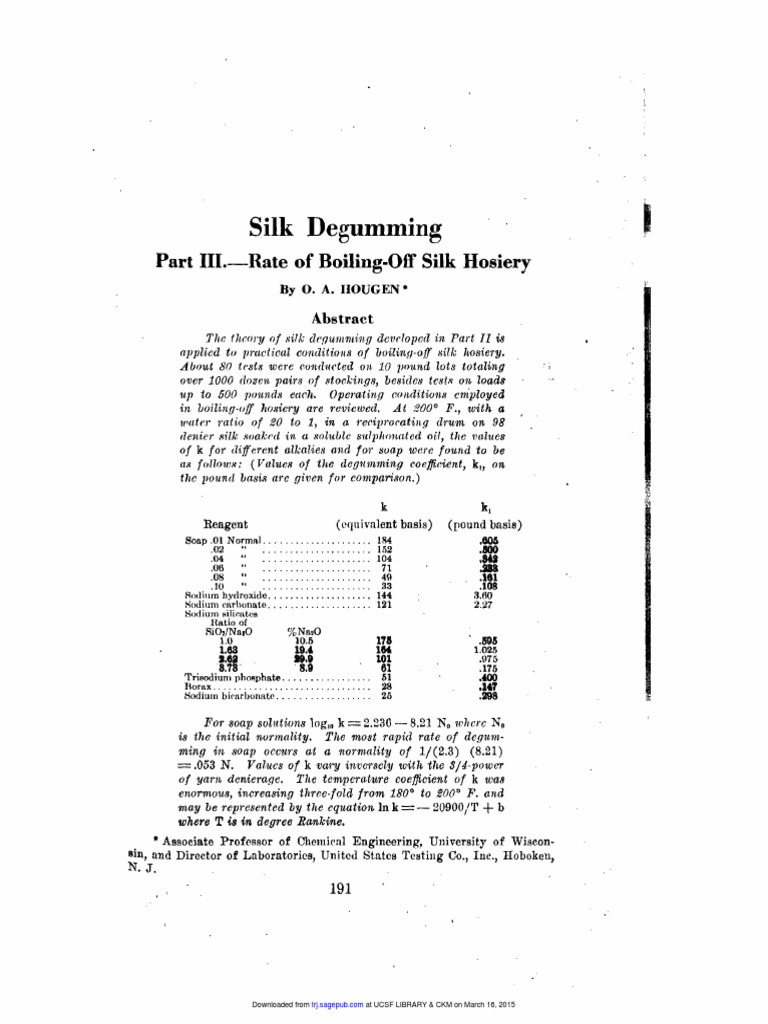Silk Degumming III | PDF | Sodium | Soap