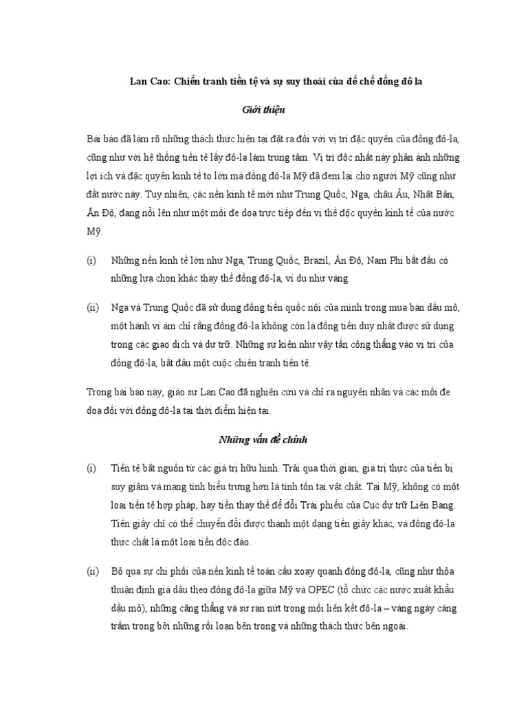 VN Currency War | PDF