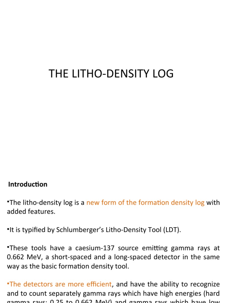 Litho Density Log | PDF