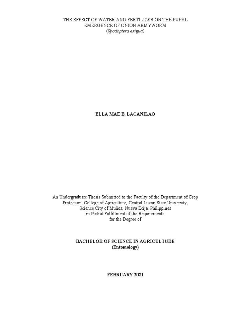 Outline. Lacanilao, Ella Mae B. | PDF | Onion | Pupa