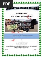 Geography Field Project Grade 12 2023 | PDF | Ecosystem | Deforestation