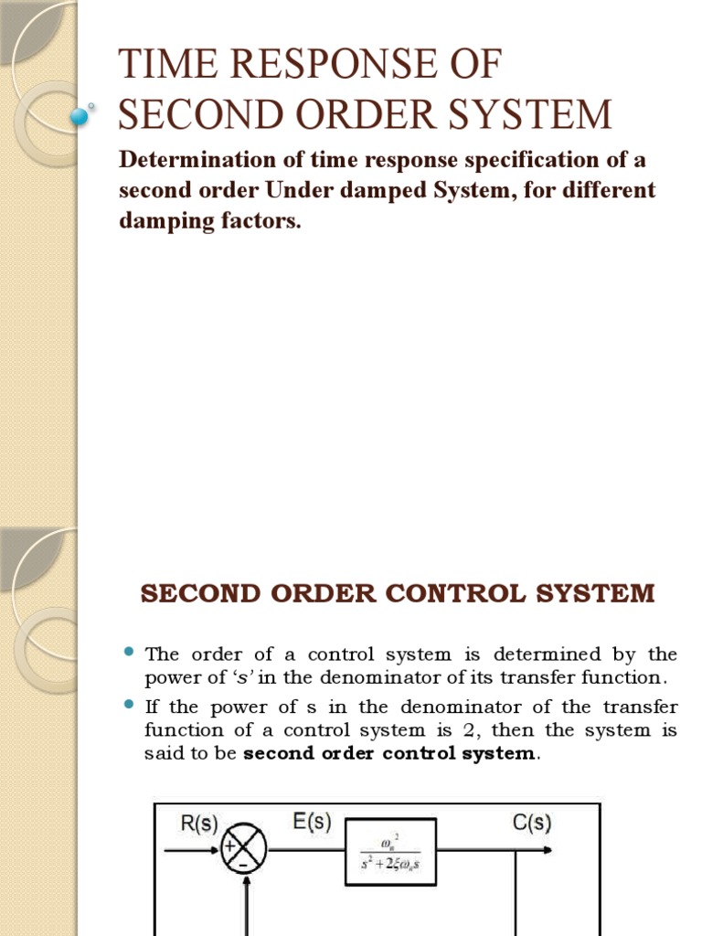 Second Order Systems | PDF