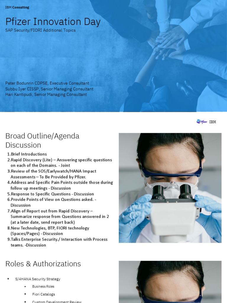 Pfizer SAP Innovation Security Final 03.28.2023 | PDF