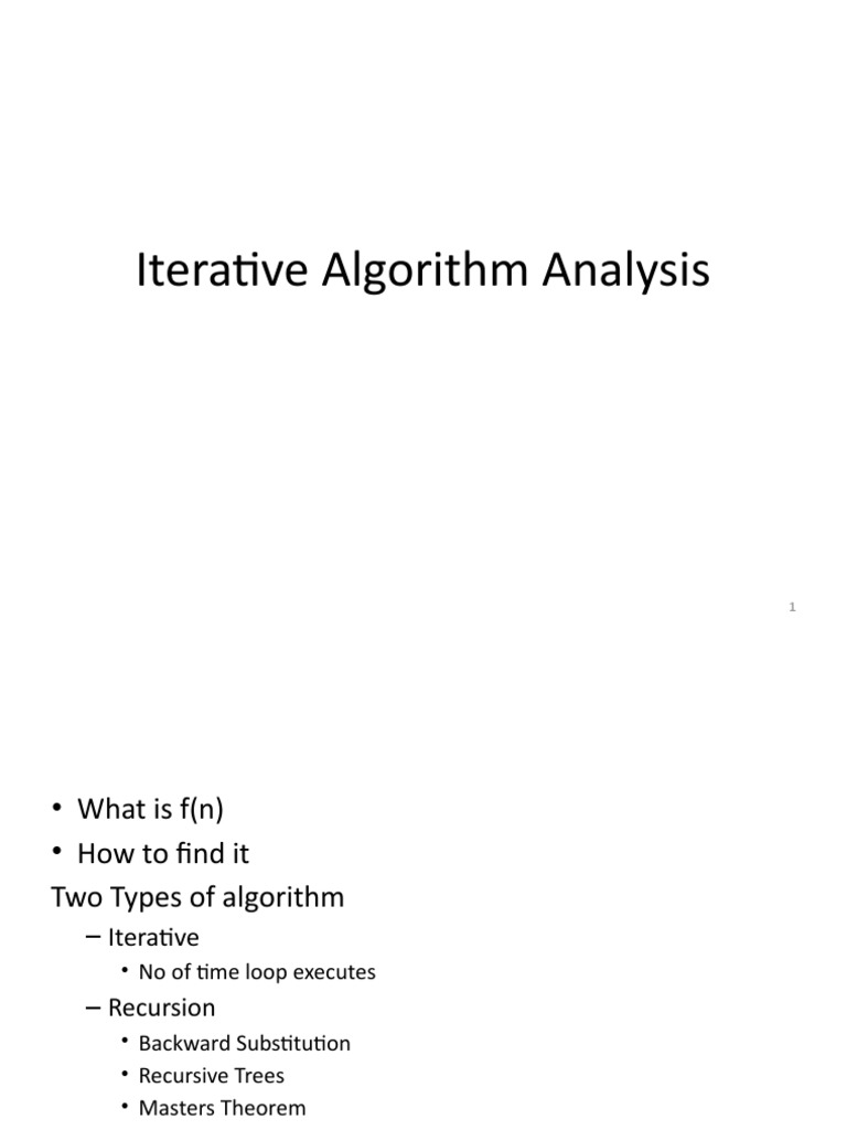 12 Algorithm Analysis Iterative 10 08 2022 Pdf Computer