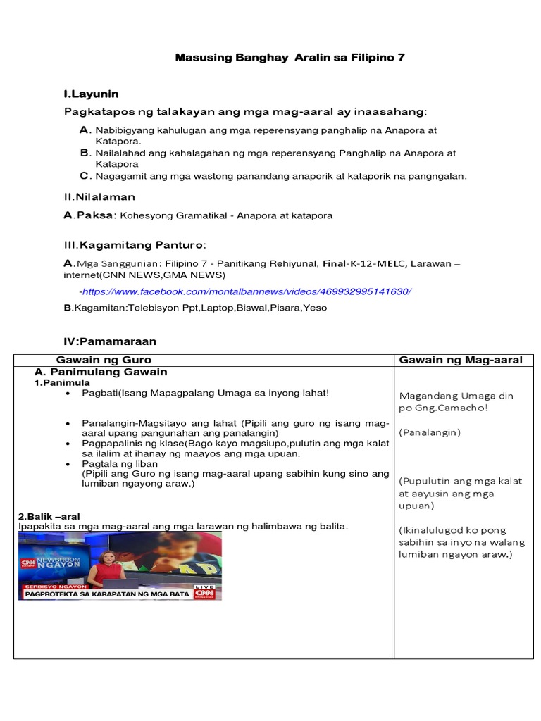 Lesson Plan Demo Fil 7 | PDF