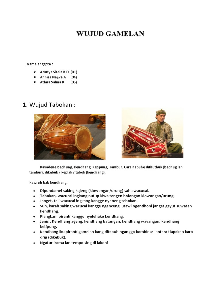 Wujud Gamelan | PDF